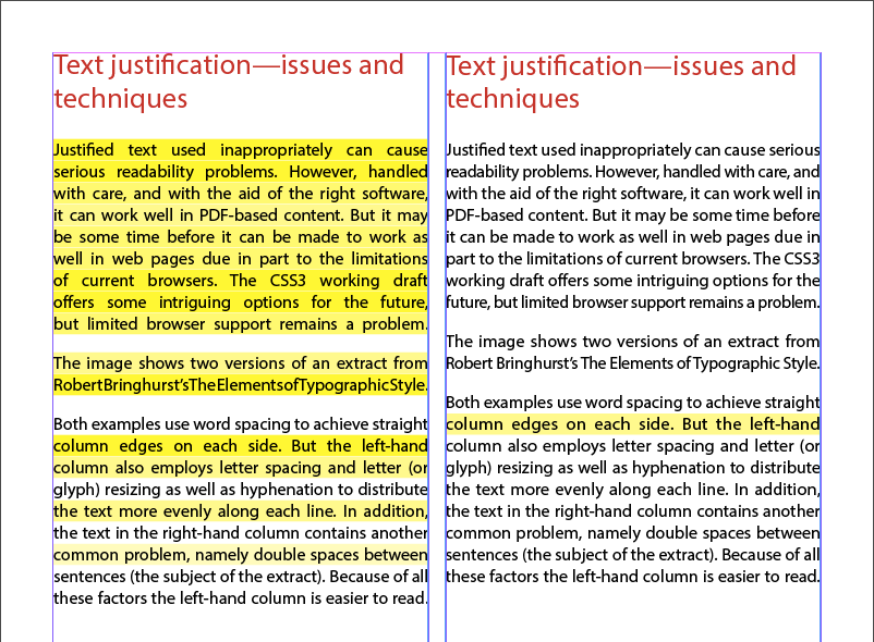 Dyslexia And Fixing Justified Text Using H J Violations In Adobe
