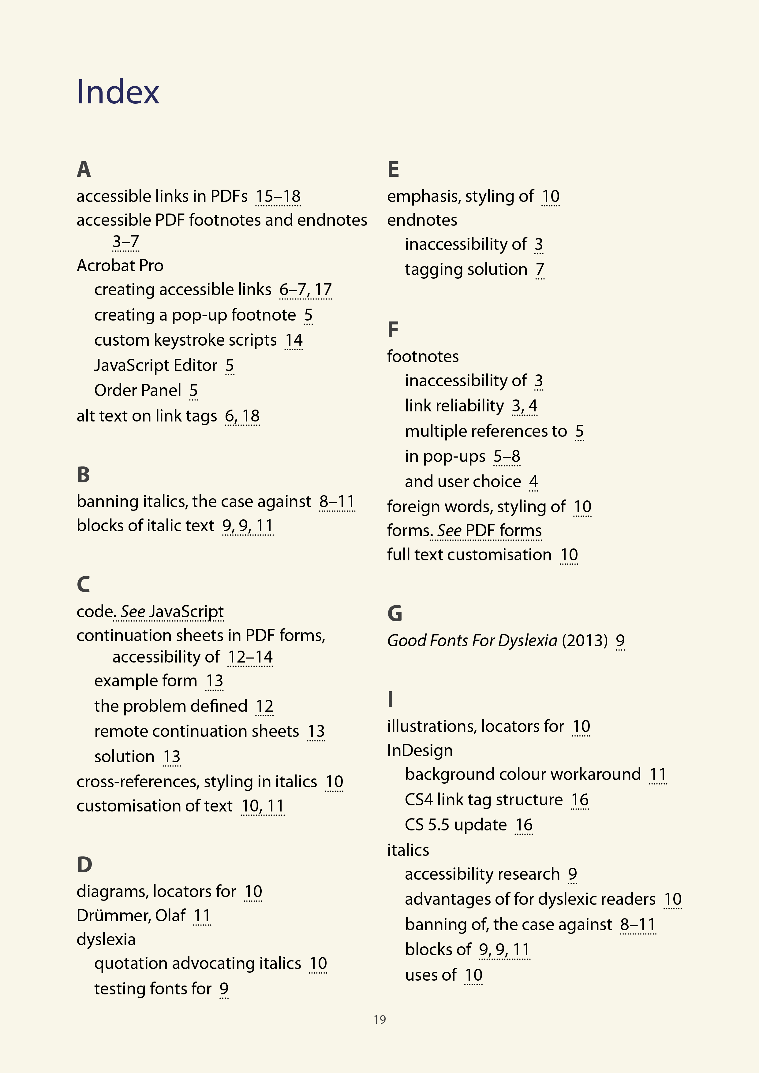 Indexing Accessible Document Navigation Indexing In InDesign ADD